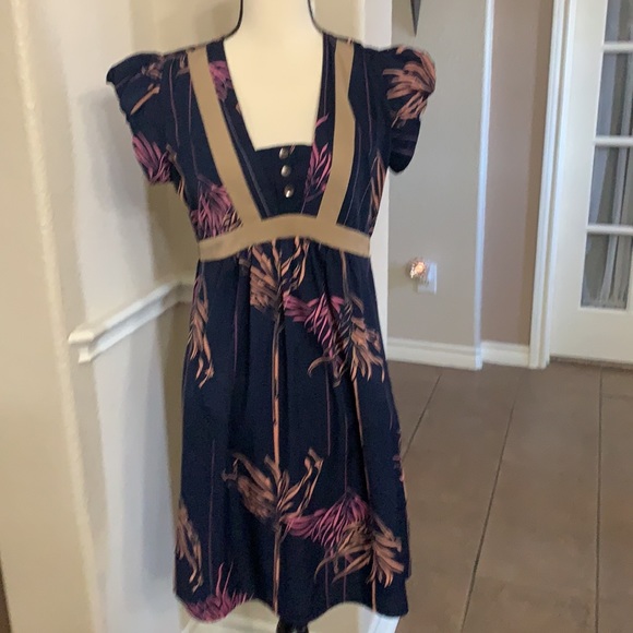 shop with blue | Dresses | Navy Blue Floral Midi Dress Med | Poshmark
